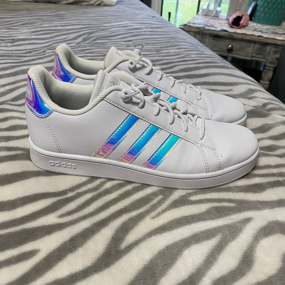 Iridescent Addias Tennis Shoes - Gem